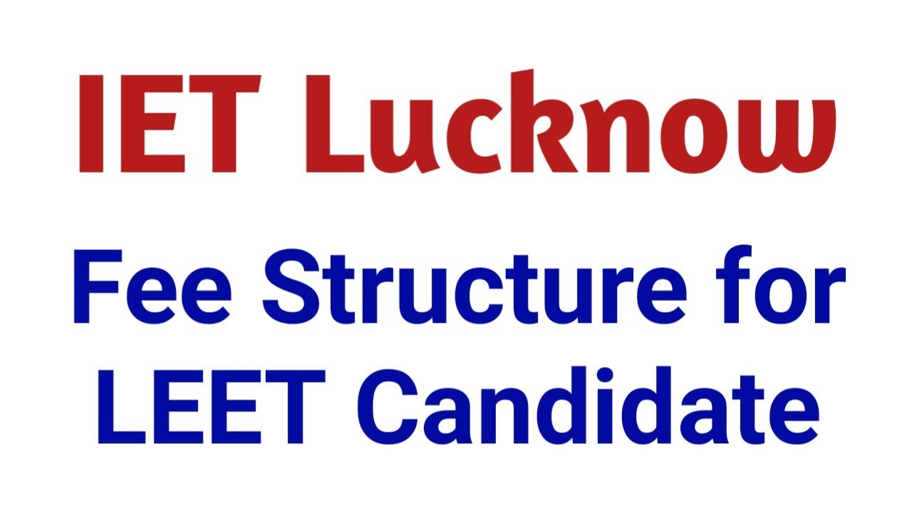 IET Lucknow Fee Structure For Leet Candidate PolytechnicPathshala iet-lucknow-fee-structure-for-leet-candidate-polytechnicpathshala