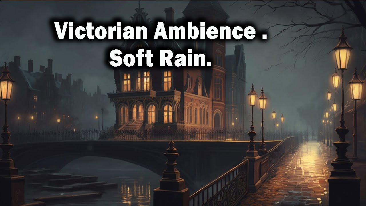Victorian era rainy night atmosphere. Soft Rain Sounds, Horses, Crows ...