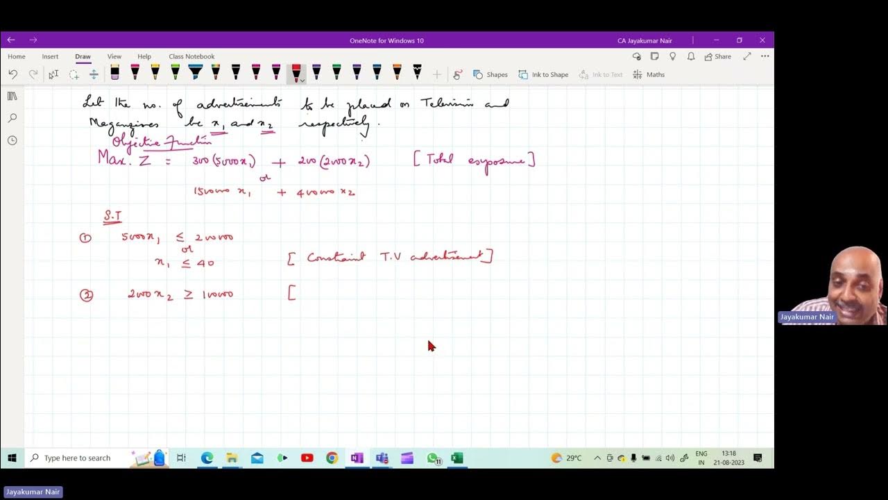Operations Research SOLVING LPP using Graphical Method - YouTube
