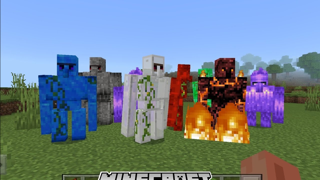 Top 10 golems in Minecraft |√ red stone golem | - YouTube