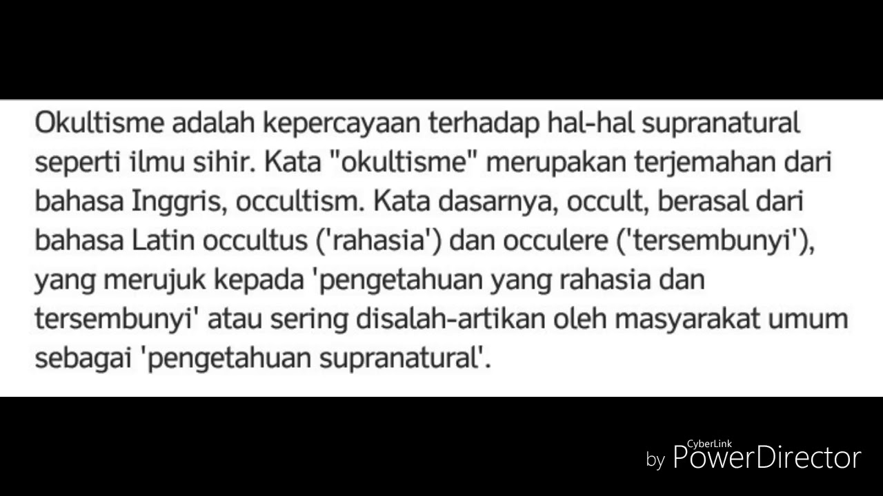 #WAJIB BACA! APA ITU OKULTISME? SIMAK VIDEO INI SAMPAI HABIS - YouTube