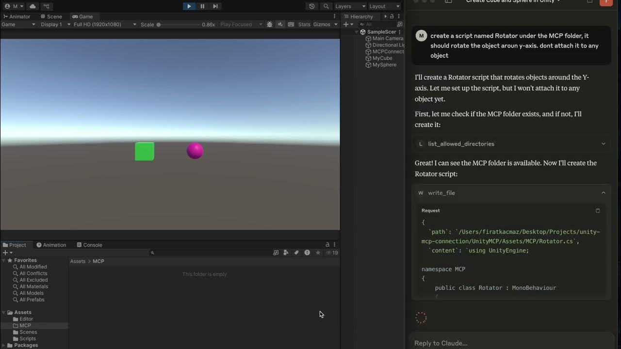 Talking to Unity: Early Experiments with Claude AI - YouTube