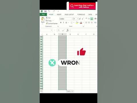 Select the entire column in a second | Excel shortcuts #excel #exceltips - YouTube