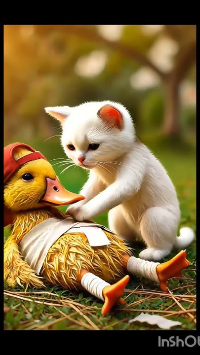 Unlikely Friends: Cat and Duck Adventure Story - YouTube