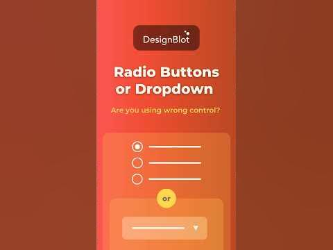 Radio buttons or dropdown? Are you using wrong control? #uiux #ui # ...