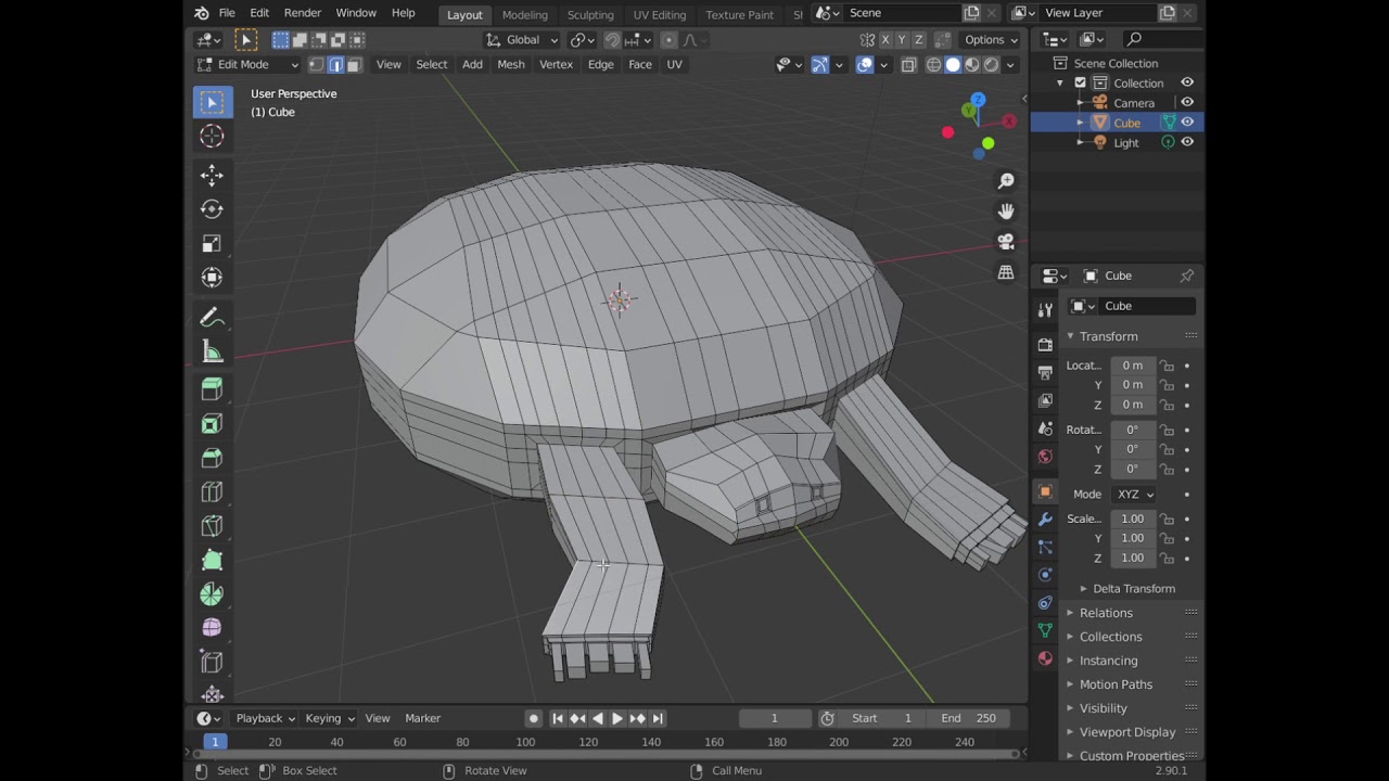 Черепаха в Blender 3D / Turtle in Blender 3D - YouTube