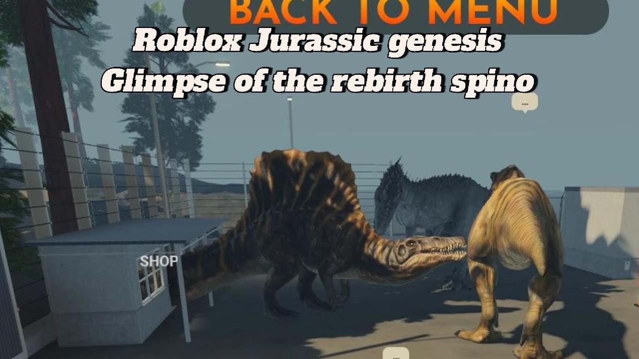 Roblox Jurassic Genesis Rebirth Spino glimpse - YouTube
