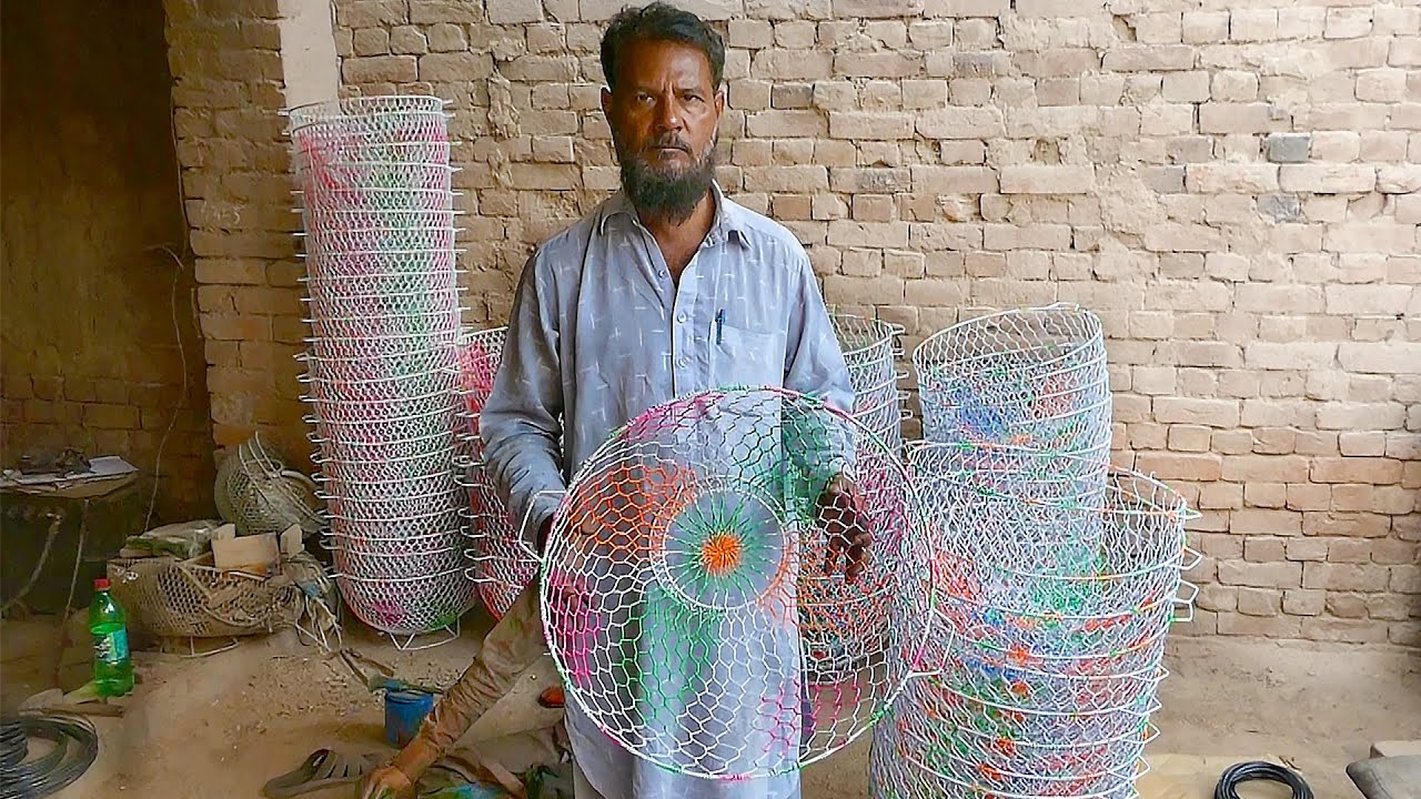 Brilliant Technique in Making Metal Wire Baskets - YouTube