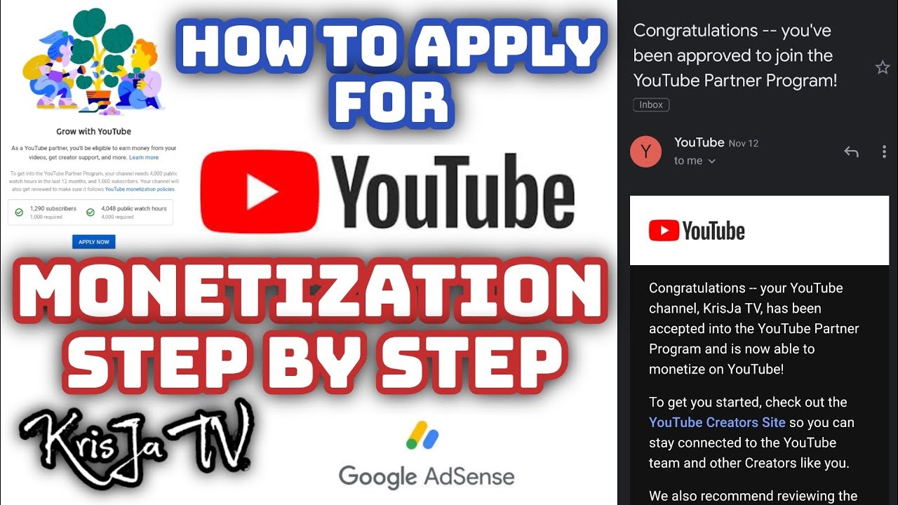 HOW TO APPLY FOR YOUTUBE MONETIZATION STEP BY STEP | PAANO MAG APPLY SA ...