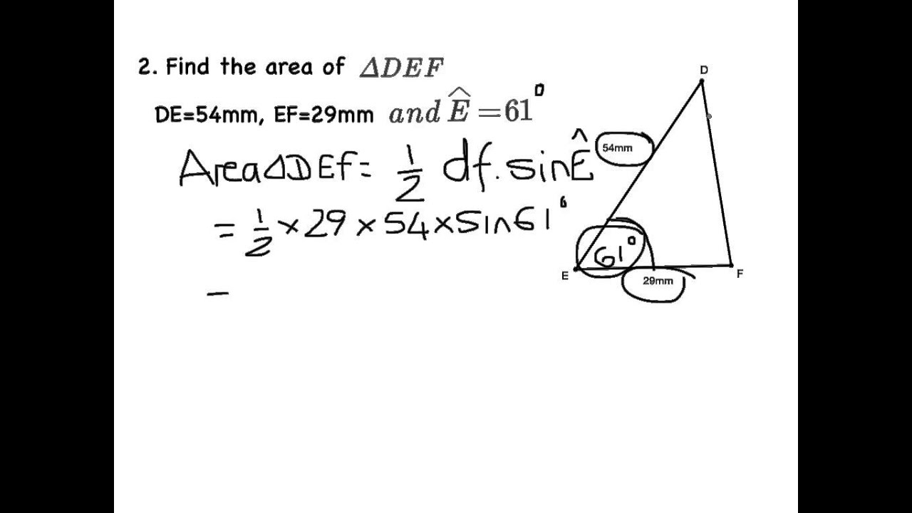 Using the Area Rule in trig - YouTube