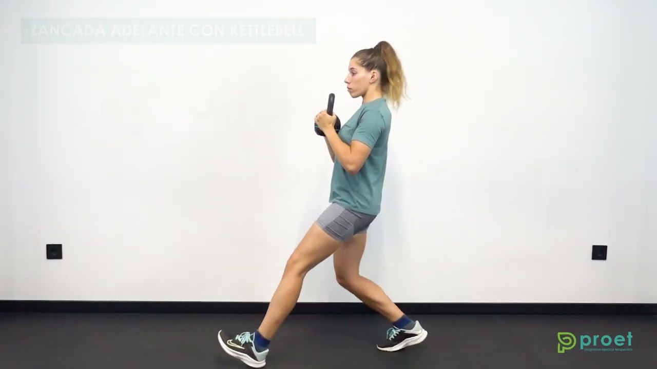1127. Zancada adelante con kettlebell - YouTube
