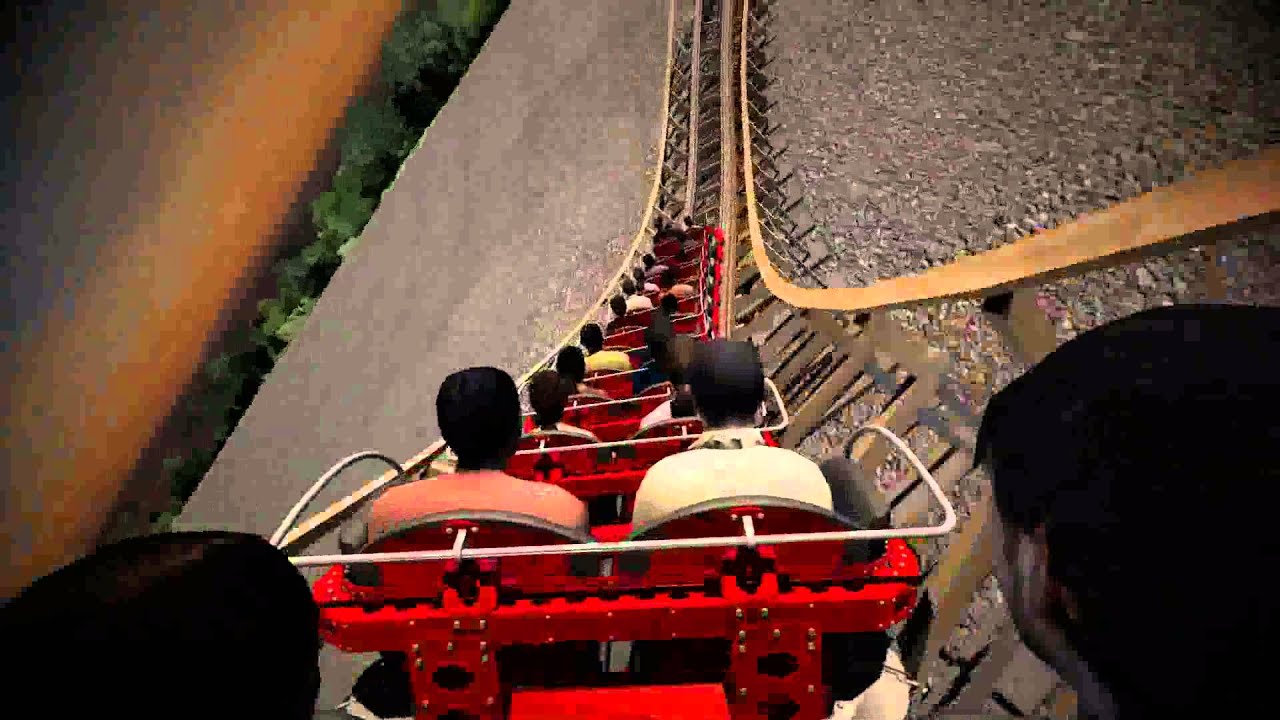 Hades 360 at Mt. Olympus - New Looping Wooden Roller Coaster - YouTube