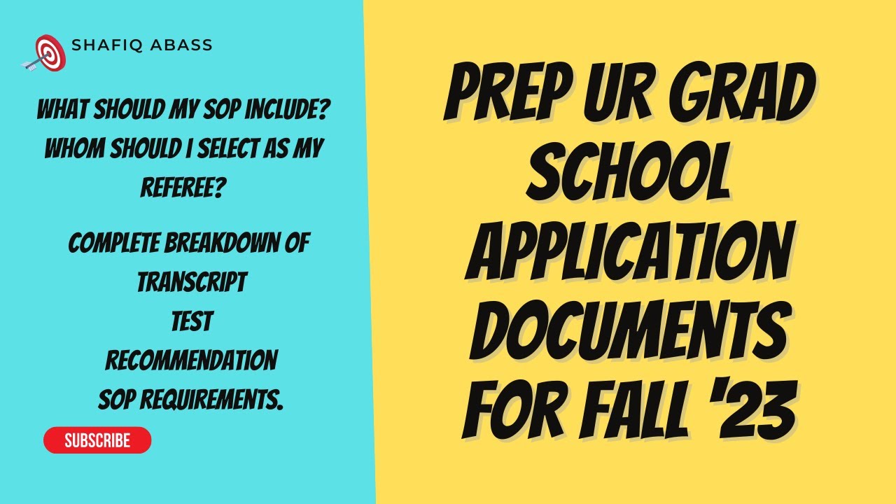 Get Your Most Important Documents Ready for Grad School Applications ...