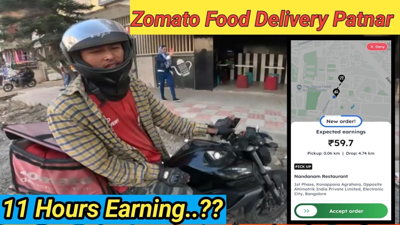 Zomato Food Delivery Partner🤑11 Hours Earning🤑In Bangalore @Pasuoraider ...