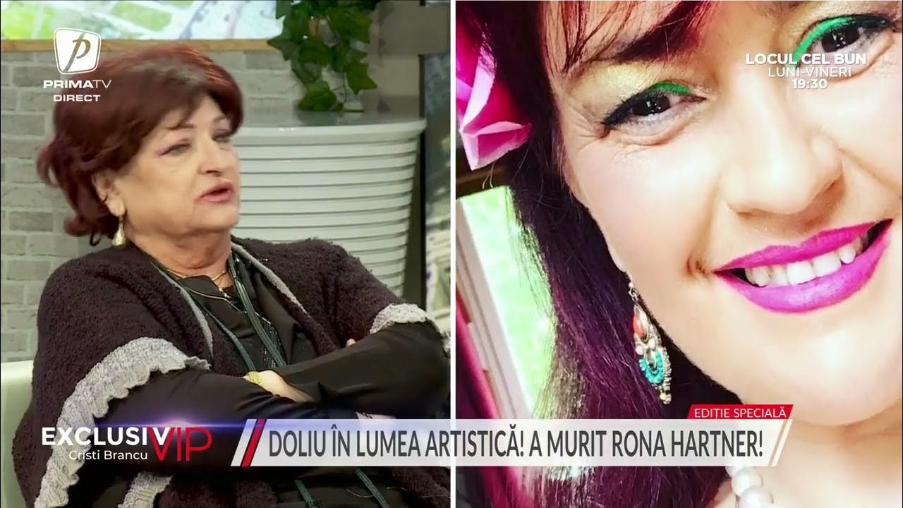 Dr. Monica Pop, despre moartea Ronei Hartner: "Sunt medic și sufăr de aceeași boală ca ea" - YouTube