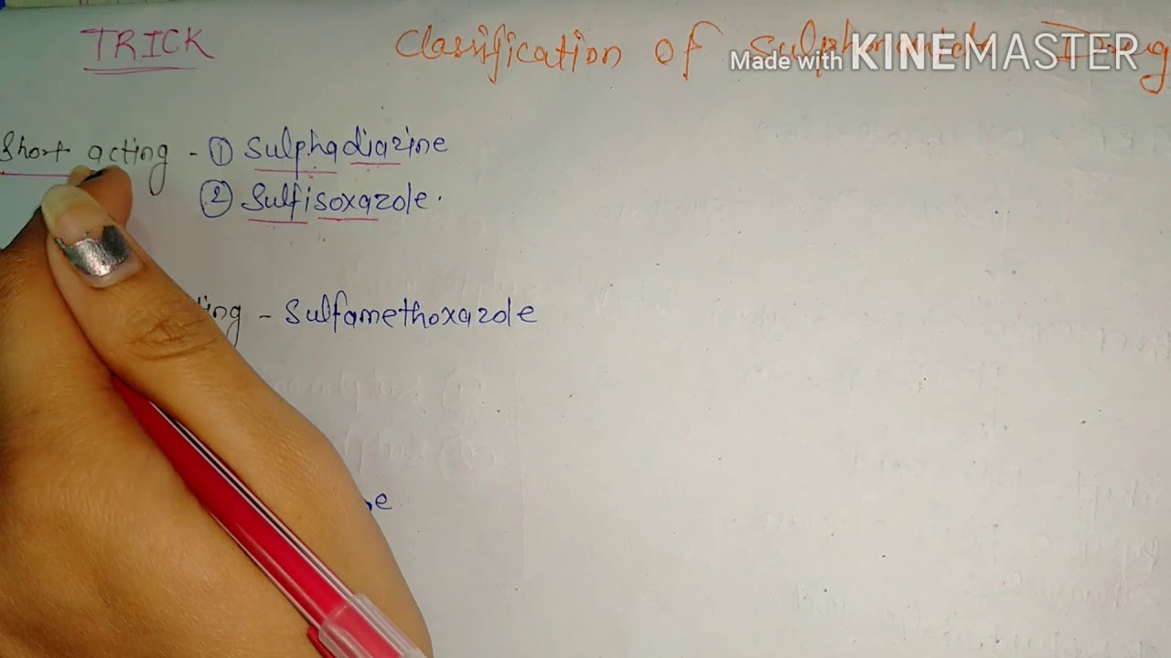 Easy trick to remember classification of sulphonamide. - YouTube