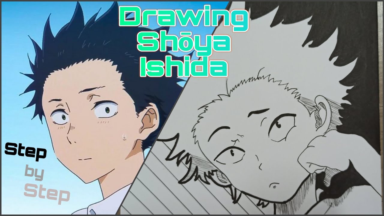 How to draw anime easily ?? || Drawing Shōya Ishida 💚💫 || Step by Step ...