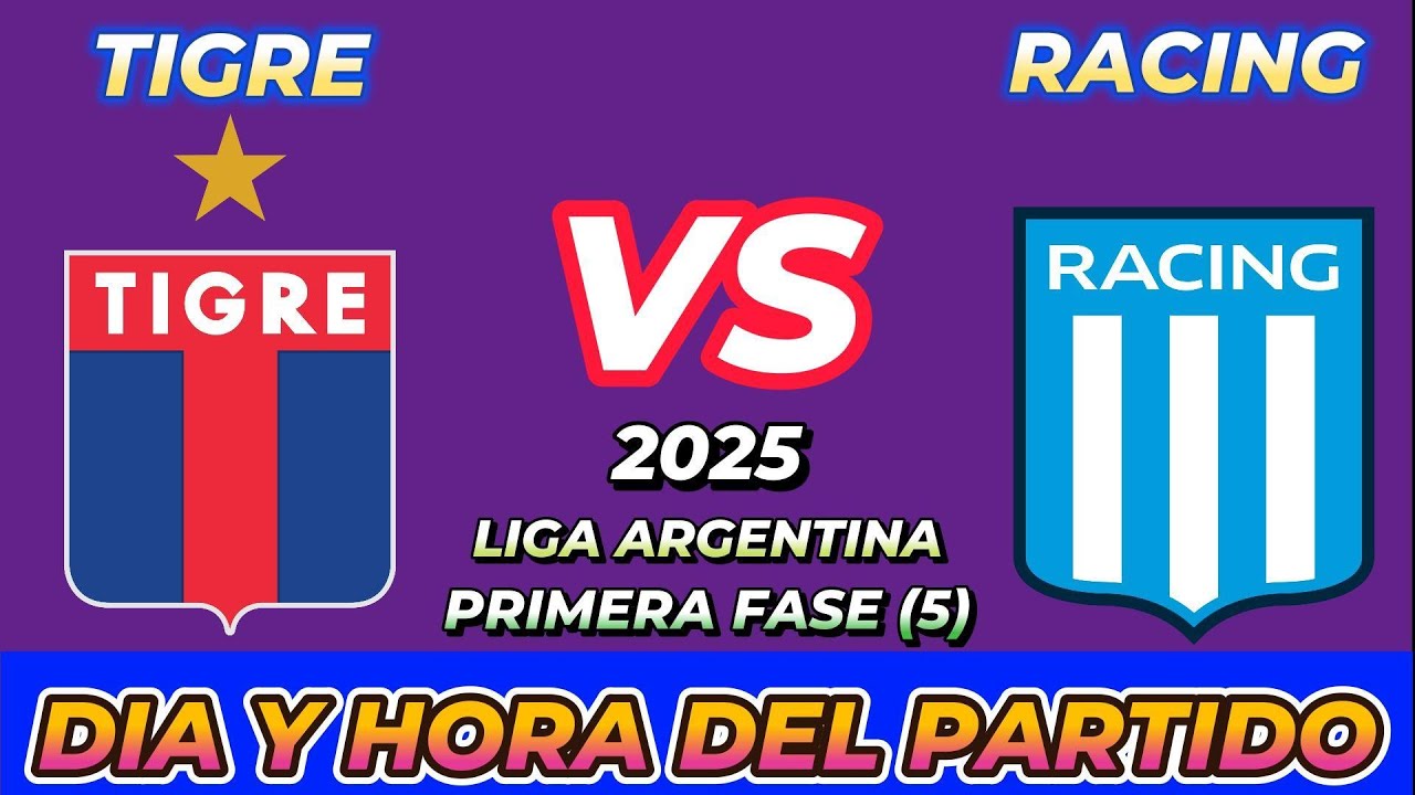 TIGRE VS RACING CUANDO JUEGAN FECHA HORARIO DÍA Y HORA EN VARIOS PAÍSES - YouTube