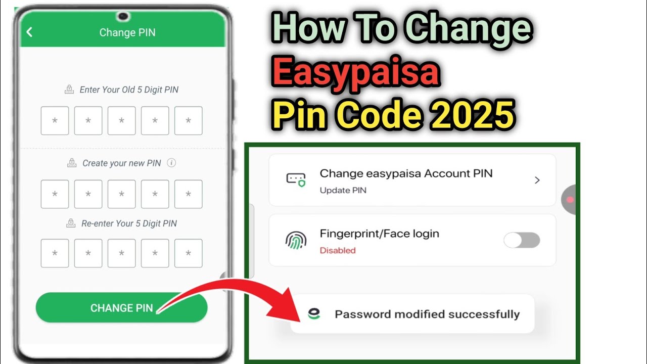 How To Change Easypaisa digital bank 🏦 Pin Code 2025 - YouTube