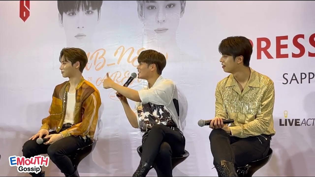 น่ารักเกินปุยมุ้ย ! 3 หนุ่ม AB6IX ในงานแถลงข่าว AB6IX FAN CONCERT [AB_NEW AREA] in BANGKOK 2022 ...