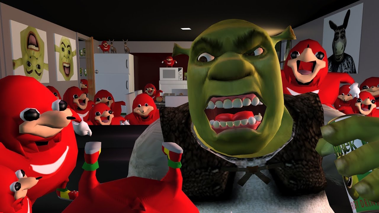 Shrek will show you da wae to hell - Shrek VS Ugandan Knuckles - YouTube