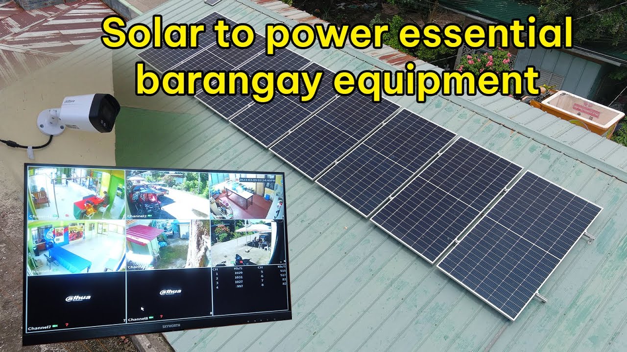 Solar to power essential barangay equipment - YouTube