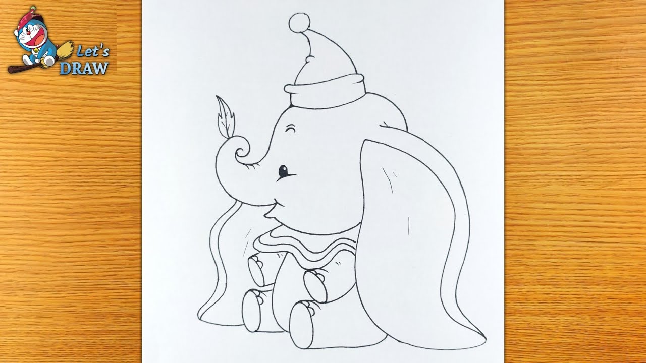 How to Draw Dumbo | Easy Step-by-Step Drawing Tutorial for Kids - YouTube