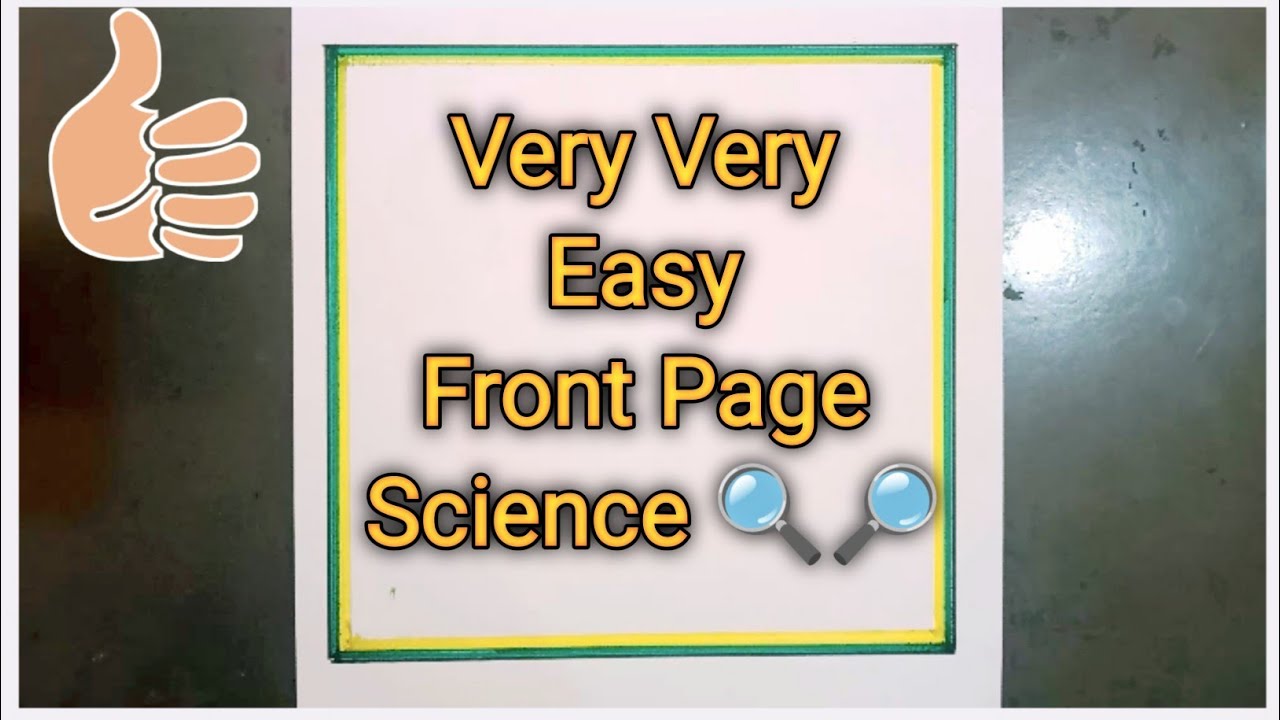 Front page for science/ easy front page for science/ cover page for ...