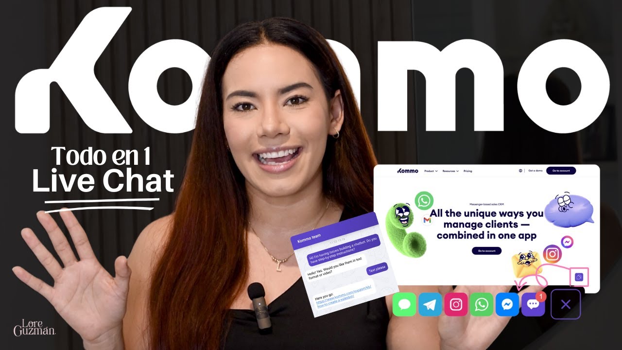💬 LIVE CHAT de KOMMO lo que tu SITIO WEB NECESITA - Lore Guzmán - YouTube