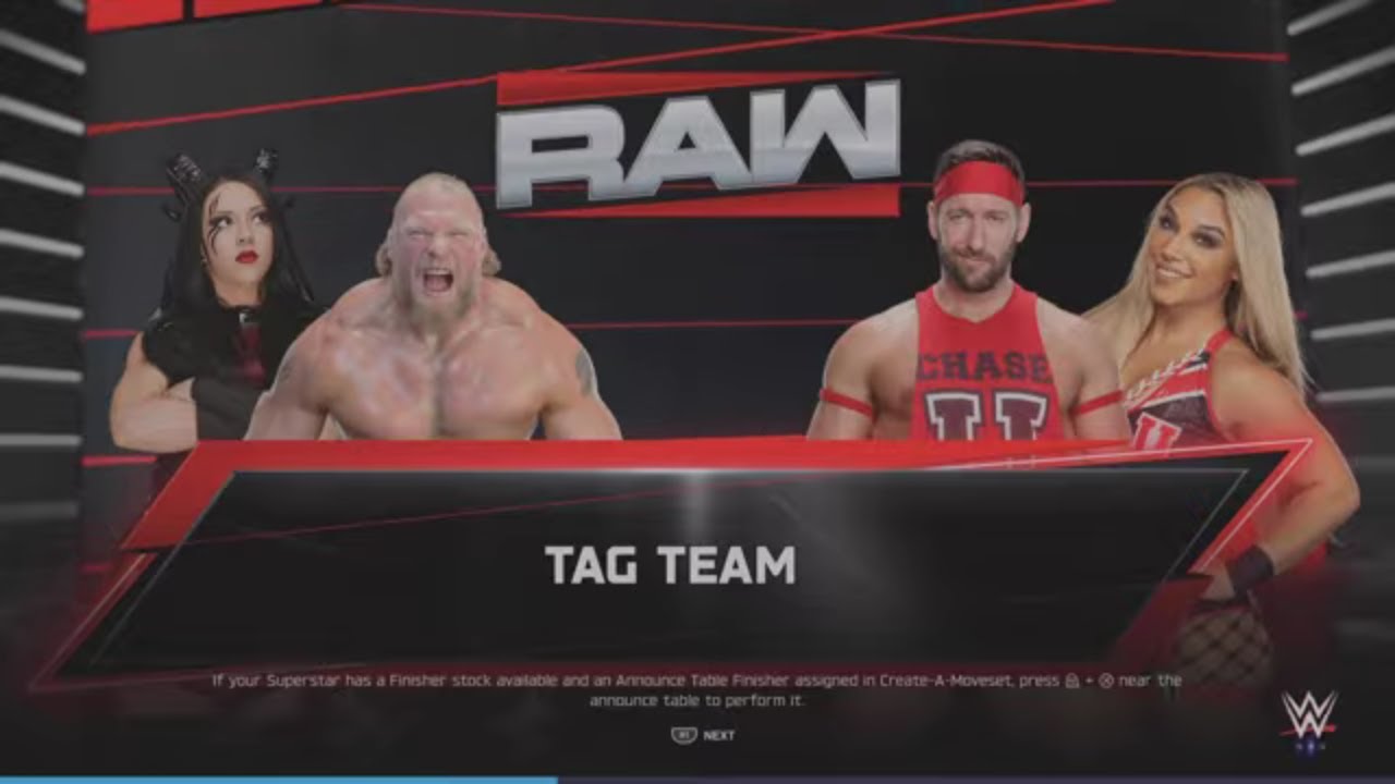 WWE 2K25 Brock, Stephanie VS Duke, Thea Elm. Tag Match - YouTube