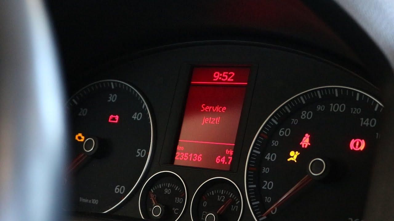 VW Golf 5 - Service Reset - YouTube