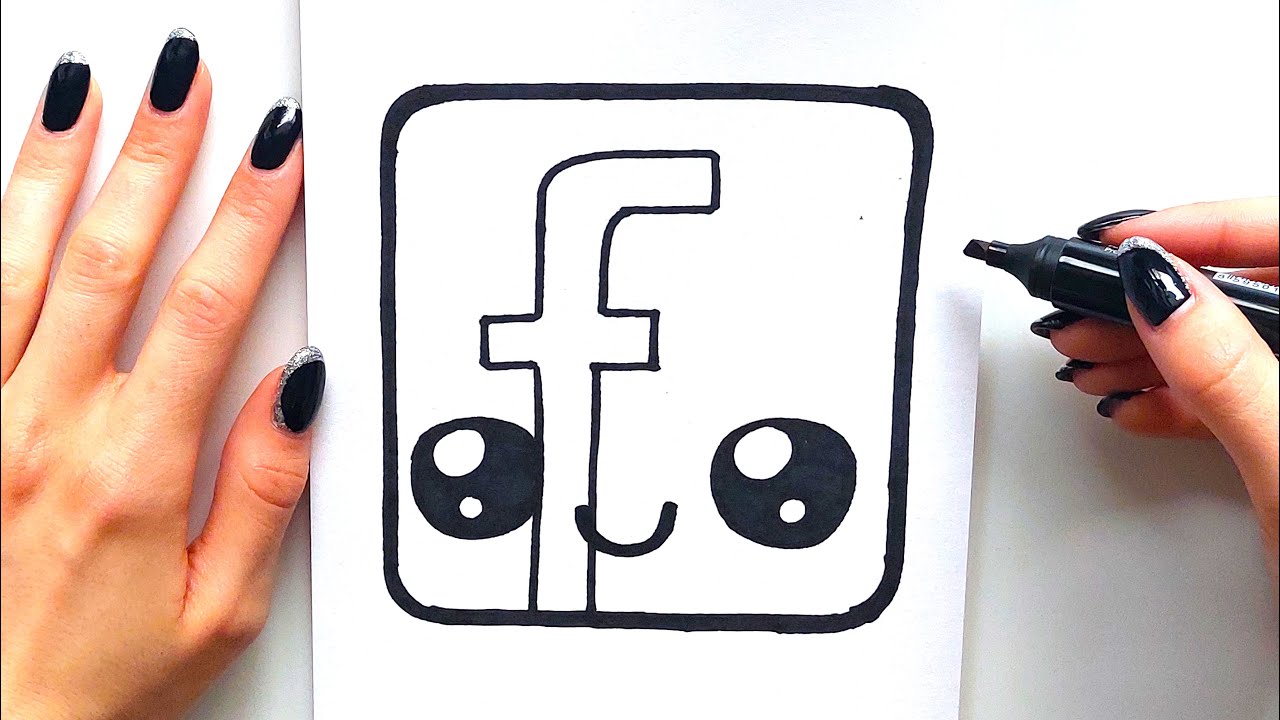 How To Draw Facebook | Drawing Easy - YouTube