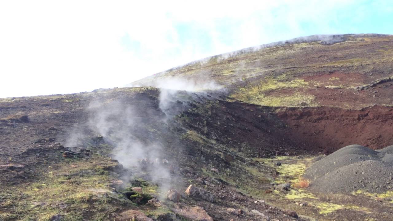Geothermal Steam coming from ground in Iceland - YouTube