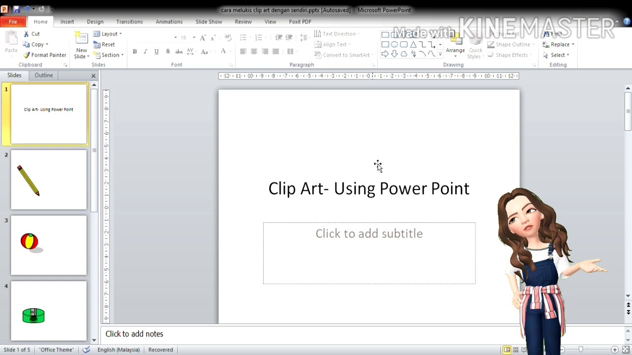 How to create simple clip art using power point - YouTube