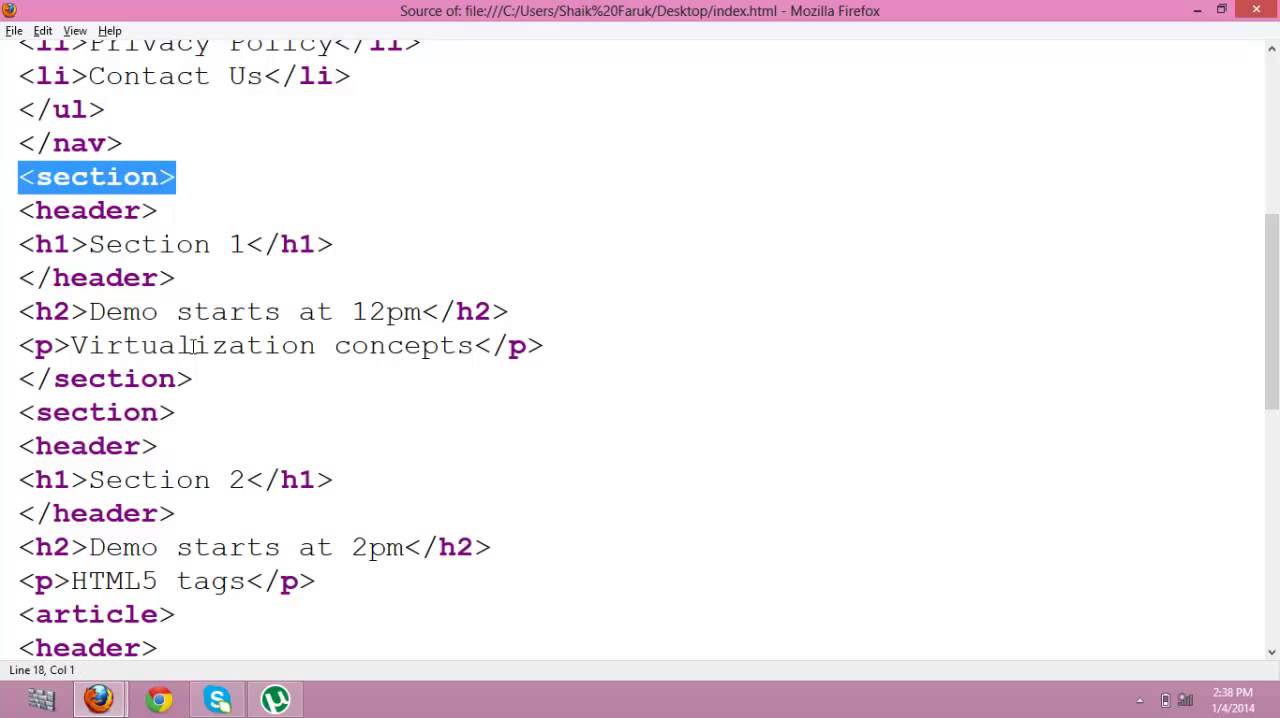 HTML5 New Tags Example YouTube HTML5 New Tags Example YouTube