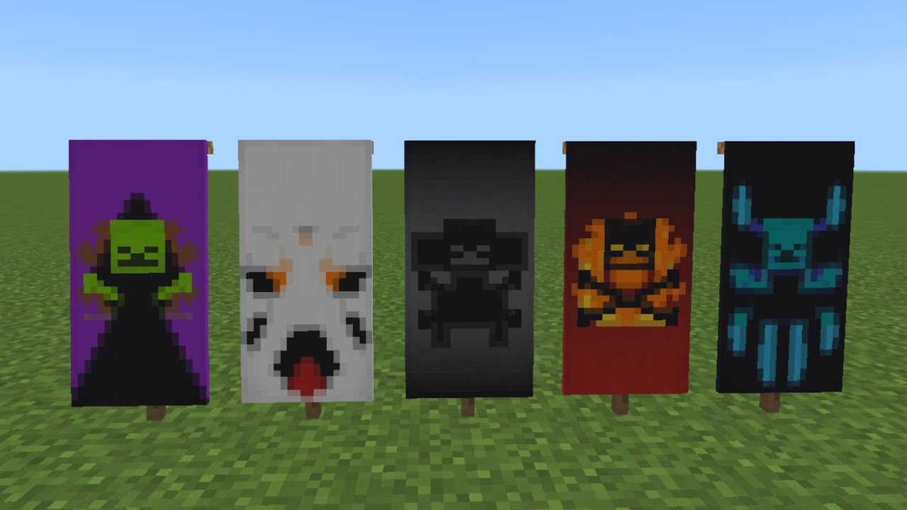 Top 5 scary helloween banners in minecraft - YouTube