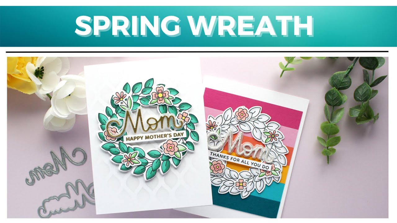 Spring Wreath Mother's Day Card - YouTube