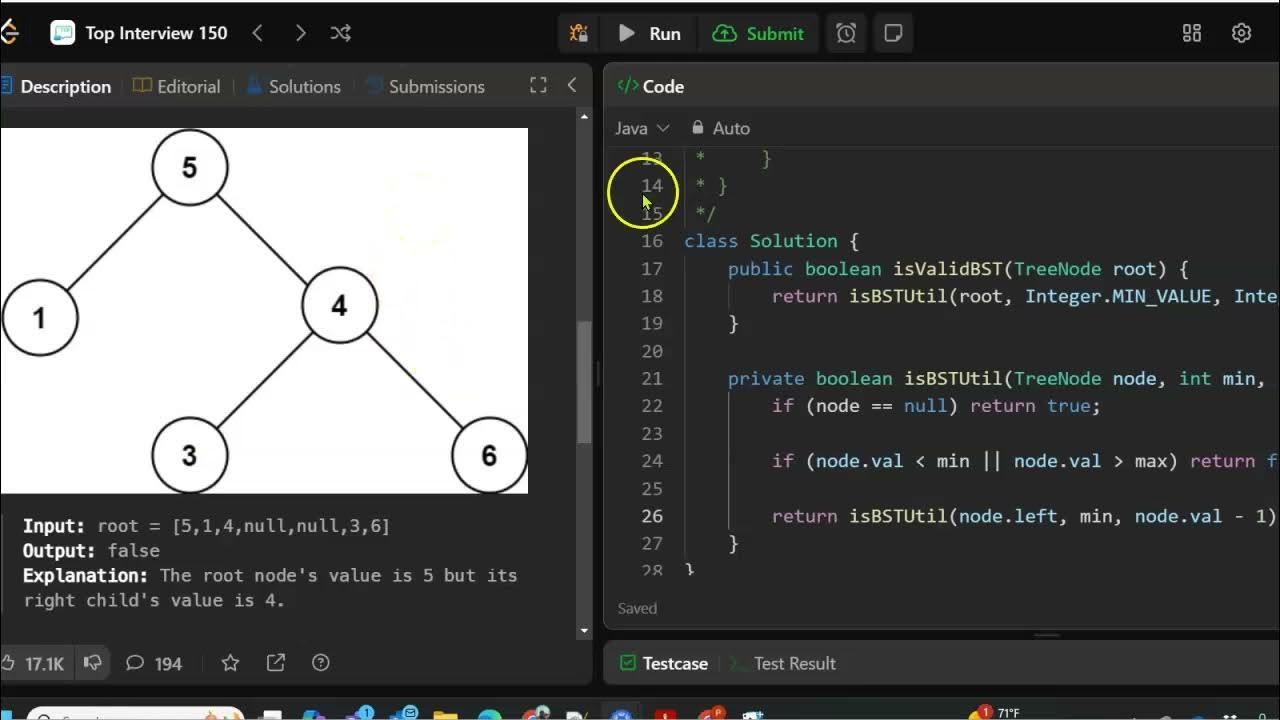 Validate Binary Search Tree - YouTube