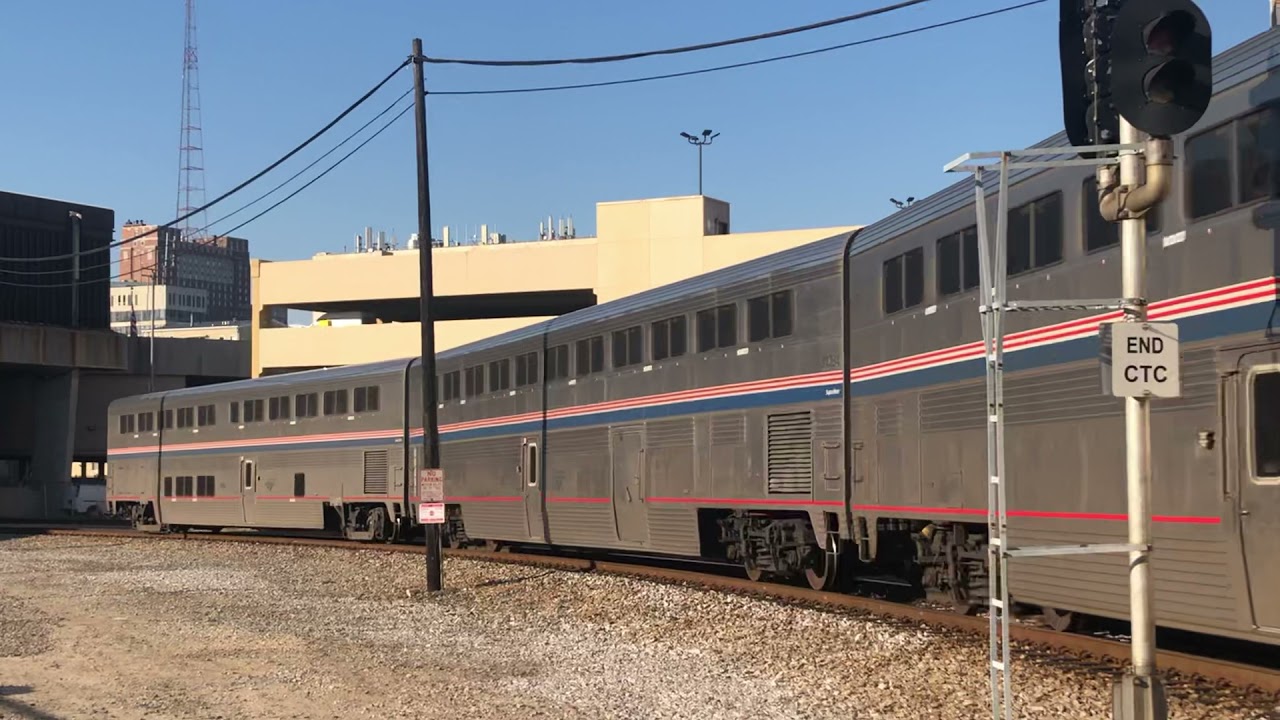 Amtrak #8, leaving Milwaukee Intermodal Station, November 8, 2021 - YouTube