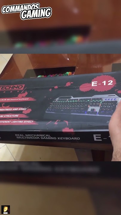 19 - مراجعة ثلاثي الجيمينج الأسطوري؟ 😍 7D Gaming Mouse وكيبورد E12 ⌨️ وسماعة K63 🎧 من Techno ...