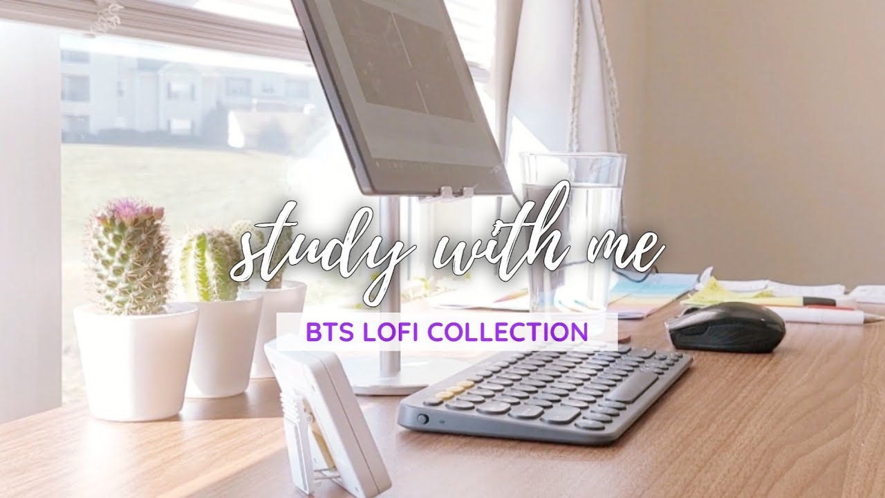 🎧 BTS lofi study with me | BTS lofi relaxing study music, real-time, 1 ...