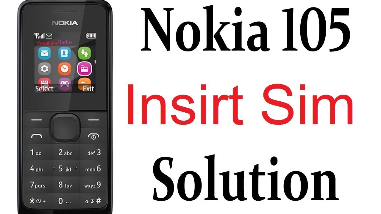 Nokia 105 RM 1134 Insirt sim - YouTube