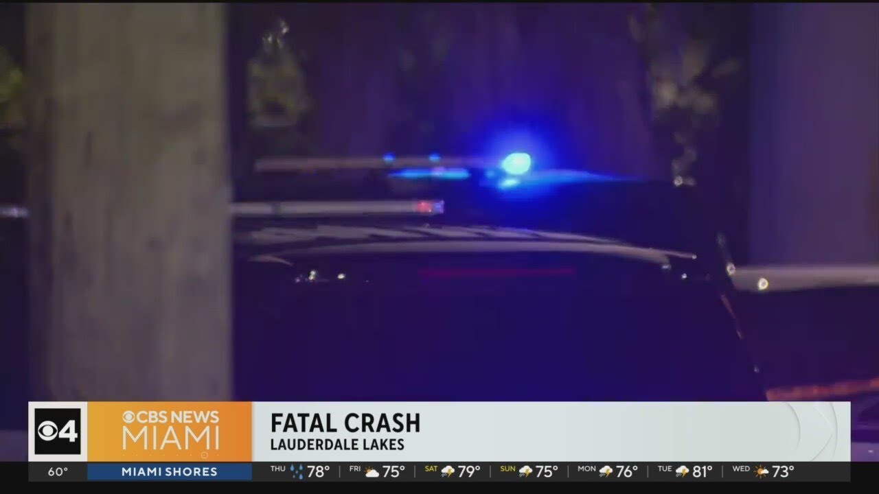 Man killed in Lauderdale Lakes crash - YouTube