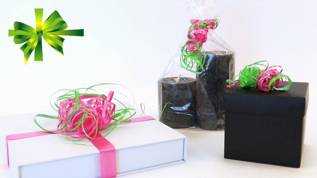 Cadeau versieren met krullint, creatief en professioneel inpakken! Lint ...