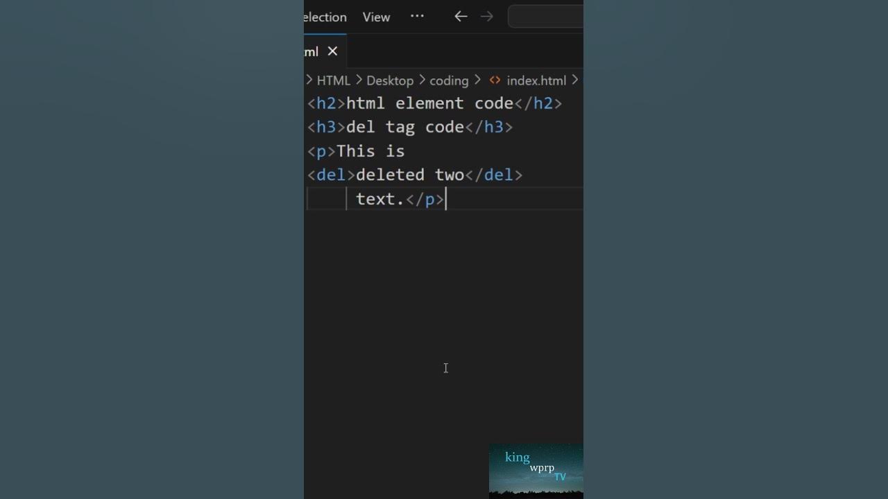 Html Tutorial L Html Element Reference Del Code Htmlcss Htmltutorial Coding Html