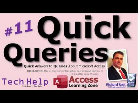 Microsoft Access Quick Queries #11. Separate Tables for Years, Ambiguous Name Detected, More ...