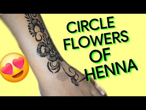 SIMPLE CIRCLE FLOWERS OF HENNA!Ubax goobo fudud oo HENNA ah! - YouTube