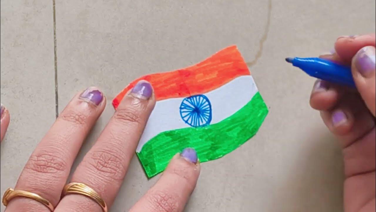 Indian Flag Making Tutorial/ Paper Flag craft ideas / 15 August Craft ...