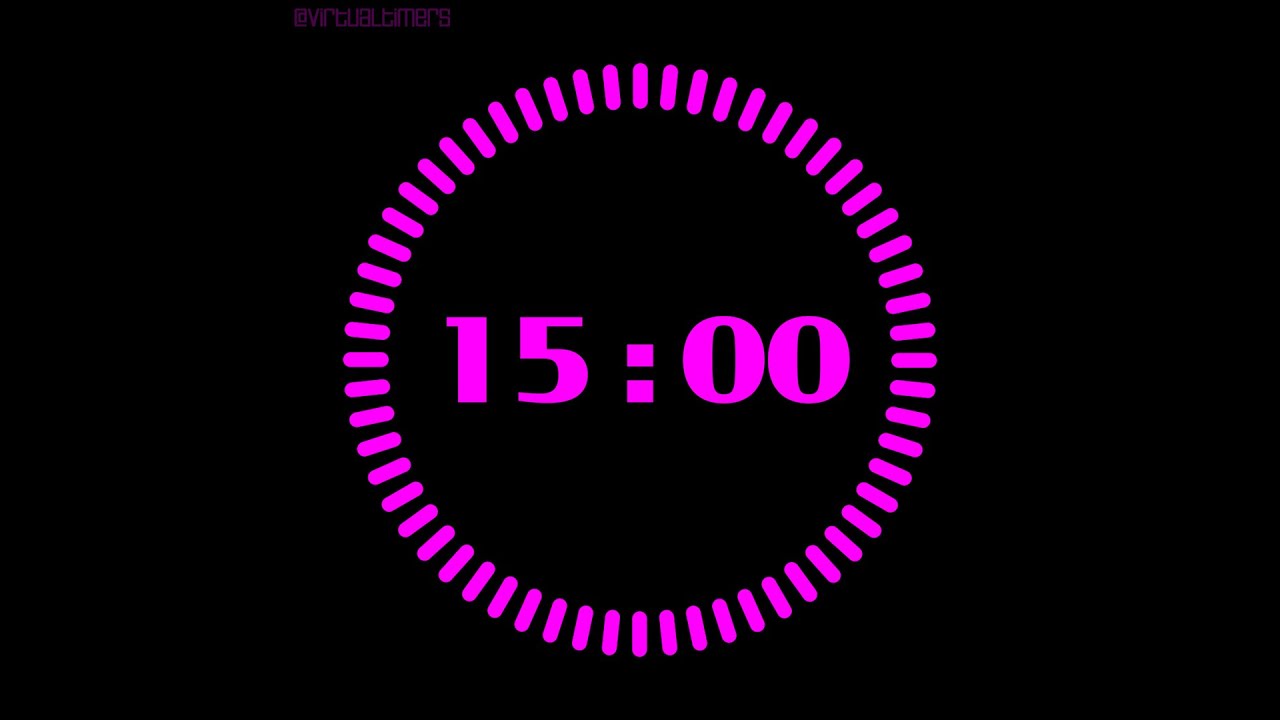 15 Minutes Countdown Timer with Alarm and Progress Visualizer - Pink ...