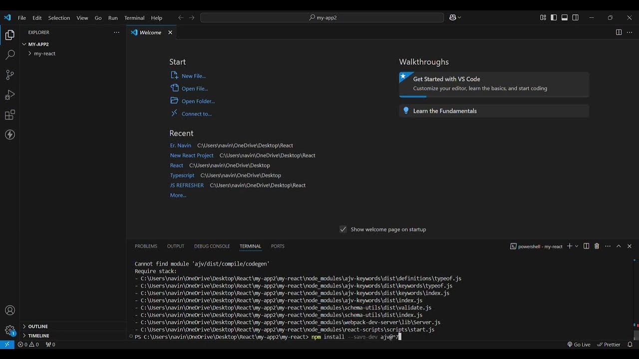 Solved - Cannot find module 'ajv/dist/compile/codegen' | Code4Monk - YouTube
